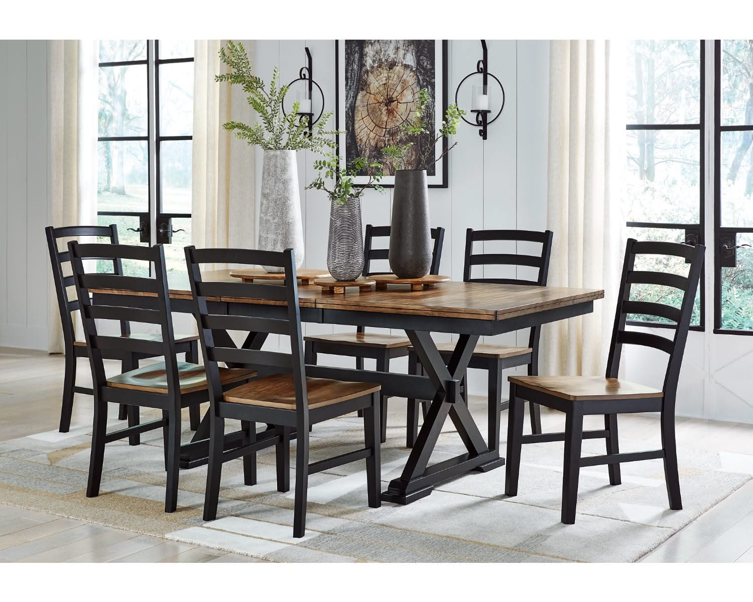 Wildenauer Extension Dining Table and 6 Chairs – Mikano Furniture