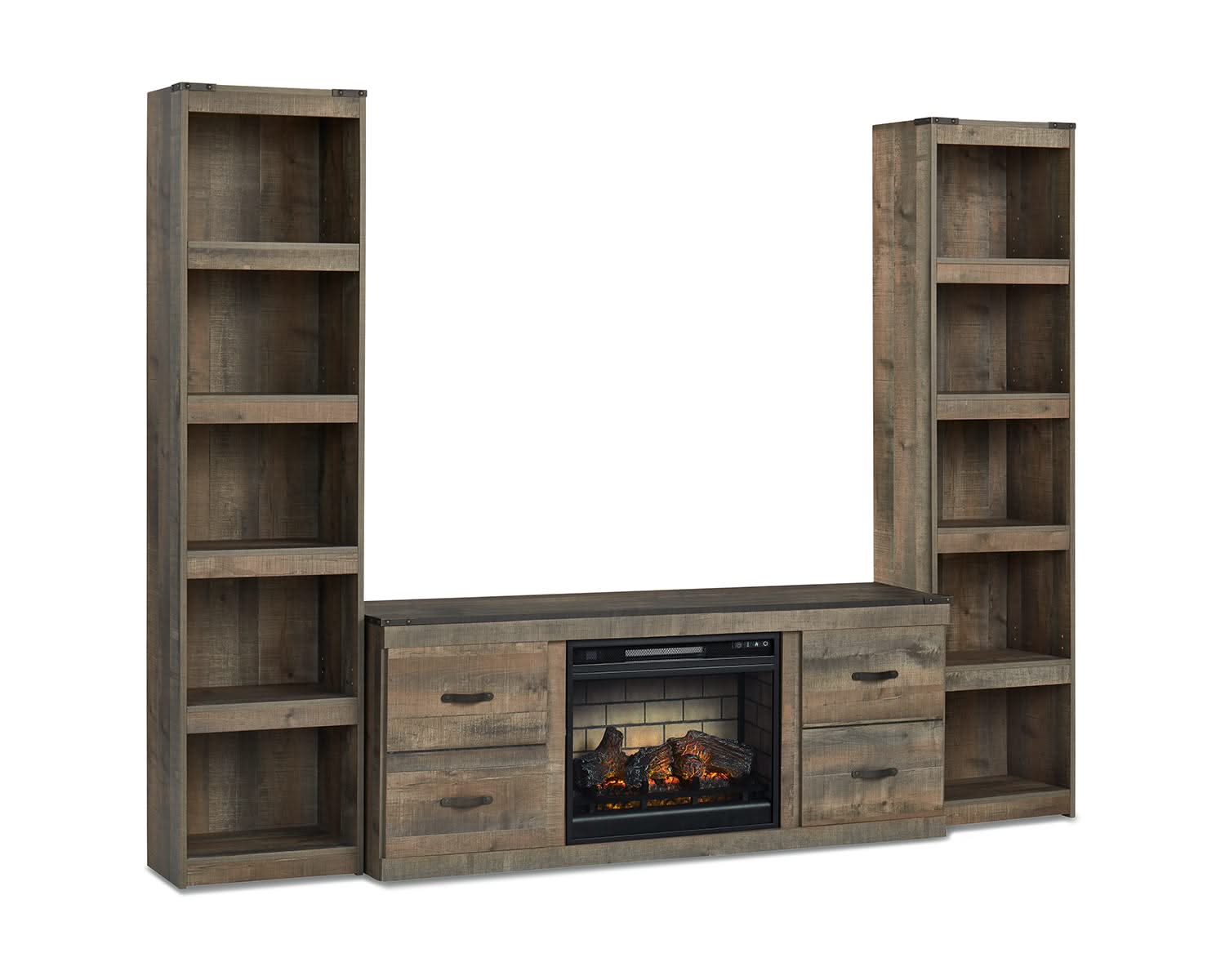 Trinell 3-Piece Entertainment Center with Electric Fireplace – Mikano ...
